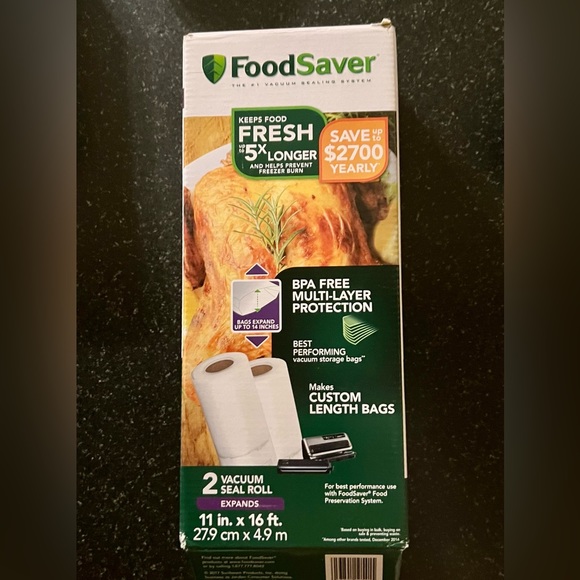 Food Saver | Kitchen | Food Saver Expandable Custom Length Bags Roll ...